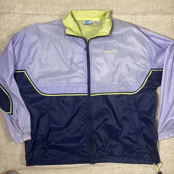 Reebok | Jackets & Coats | Vintage Reebok Lavender Purple Blue Green Lightweight Wind Breaker ...
